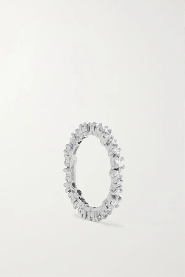 SUZANNE KALAN Eternity 18-karat White Diamond Ring