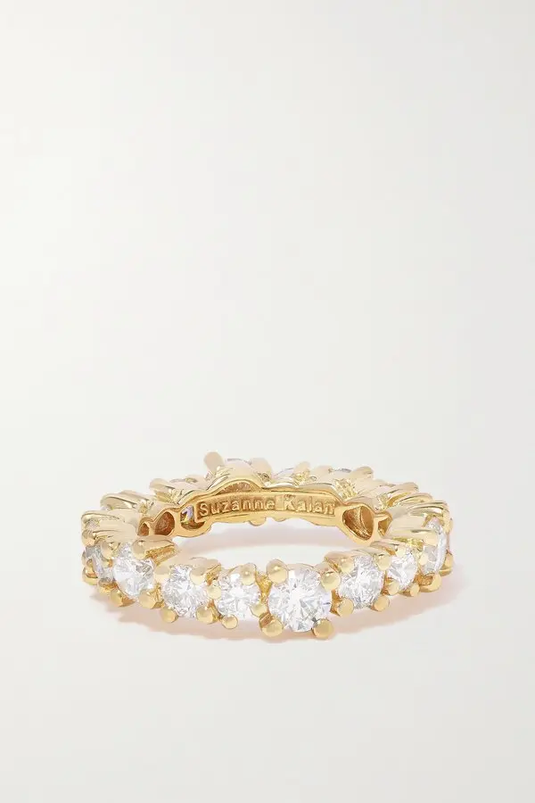 SUZANNE KALAN Eternity 18-karat Diamond Ring - Gold