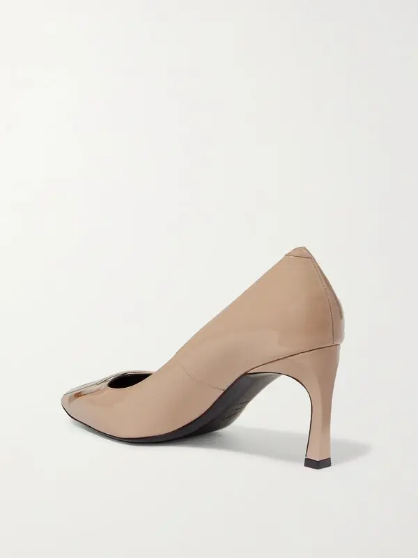 ROGER VIVIER Belle Vivier Trompette 70 Patent-leather Pumps - Neutrals