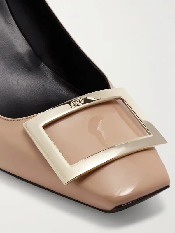 ROGER VIVIER Belle Vivier Trompette 70 Patent-leather Pumps - Neutrals