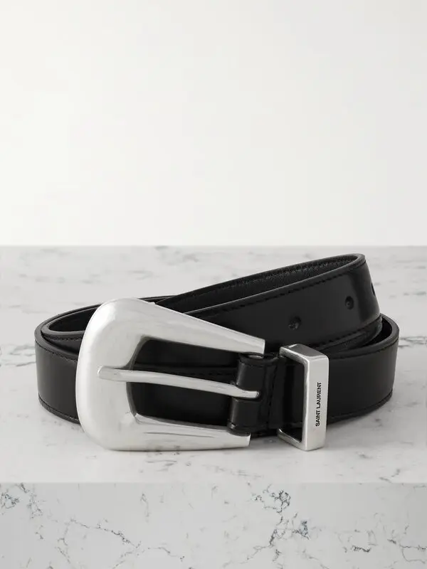 Saint Laurent Leather Belt - Black