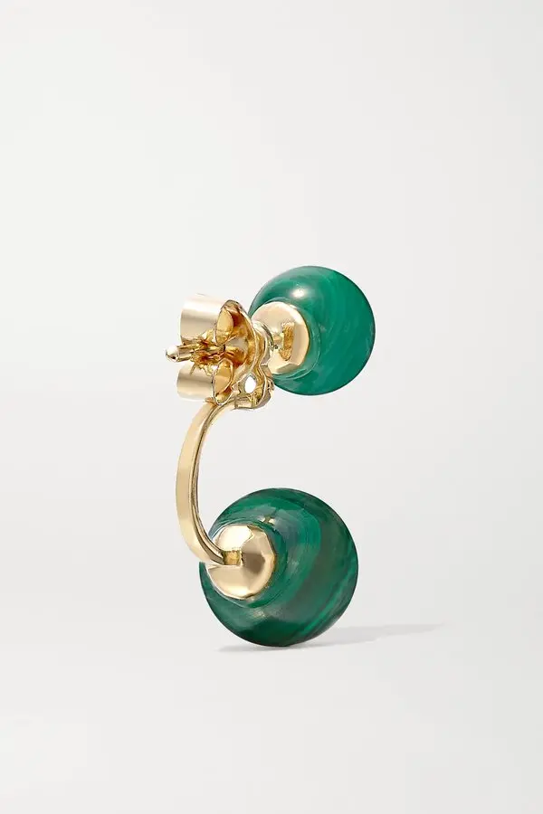 Mateo 14-karat Malachite Earrings