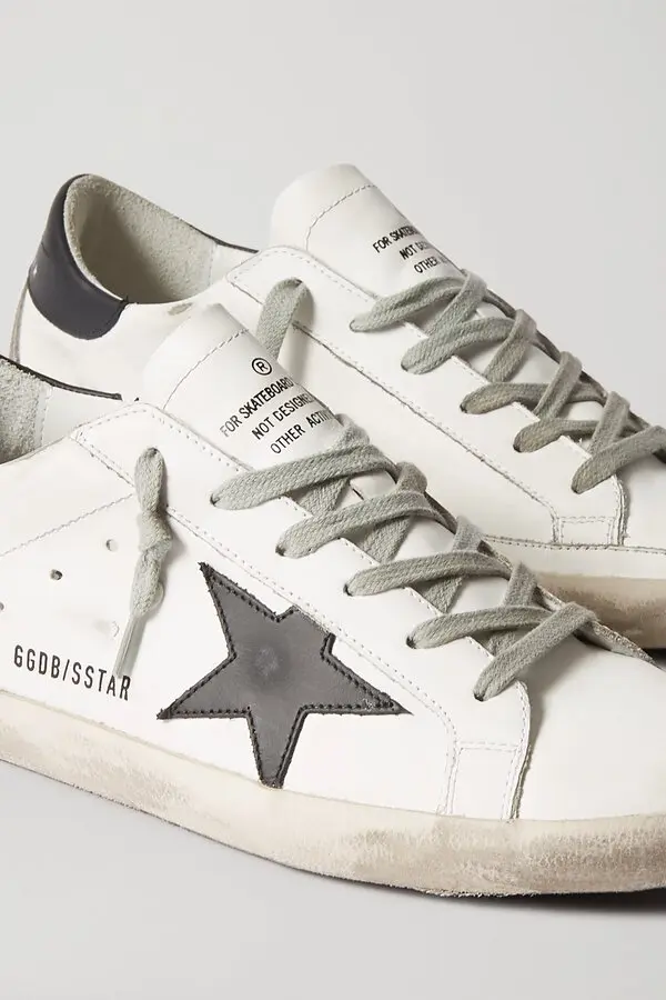 GOLDEN GOOSE Superstar Distressed Leather Sneakers