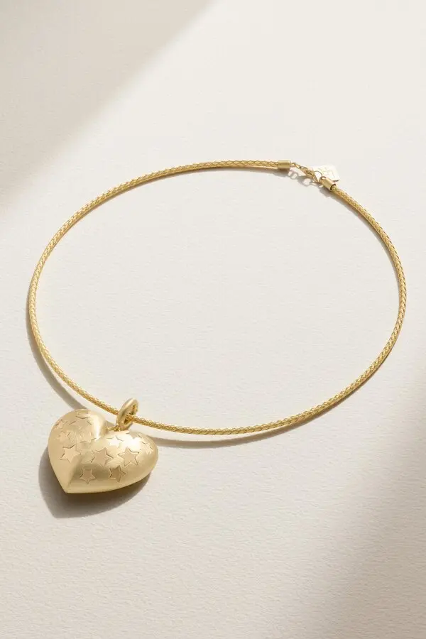 Lauren Rubinski 14-karat Heart Necklace - Gold