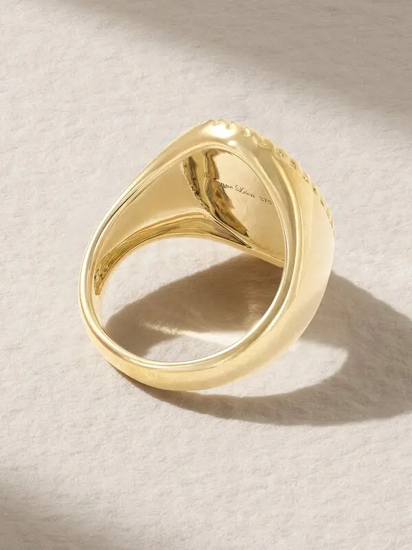 Yvonne Léon 9-karat Onyx And Diamond Signet Ring
