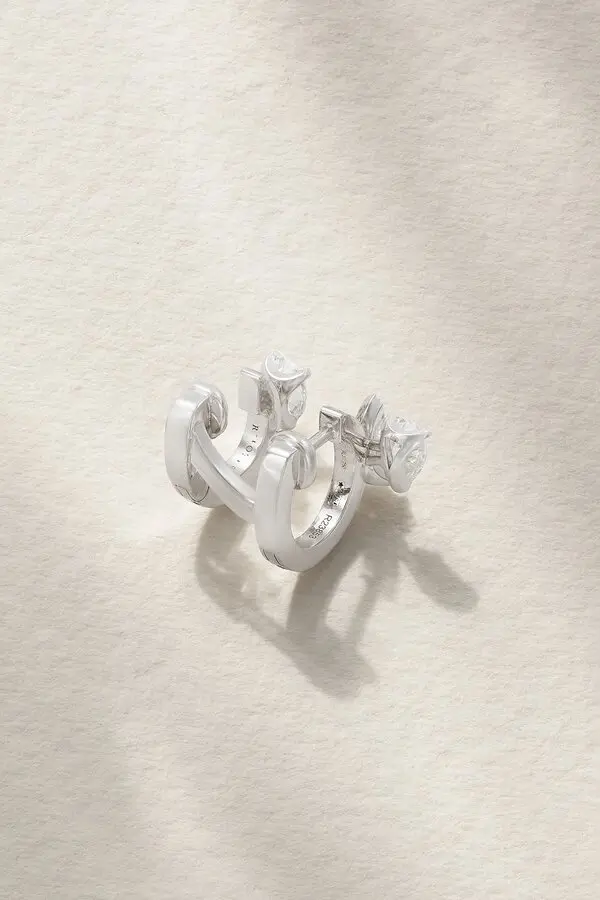 REPOSSI Serti Sur Vide 18-karat White Diamond Single Earring - Gold