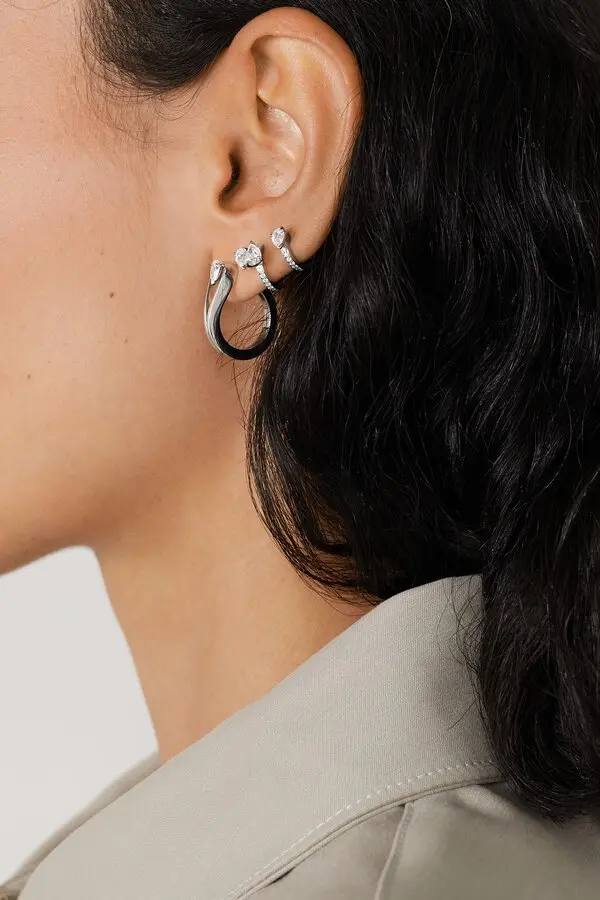 REPOSSI Serti Sur Vide 18-karat White Diamond Single Earring - Gold