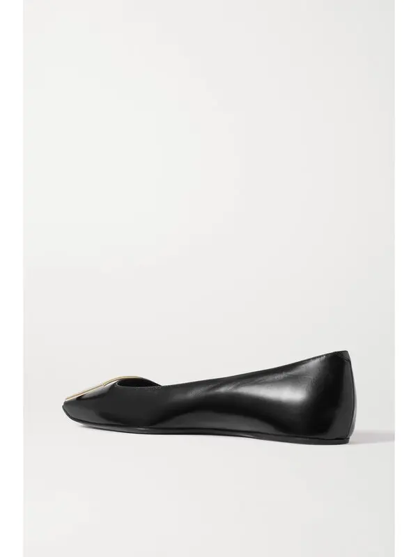 ROGER VIVIER Trompette Bellerine Ballet Flats - Black