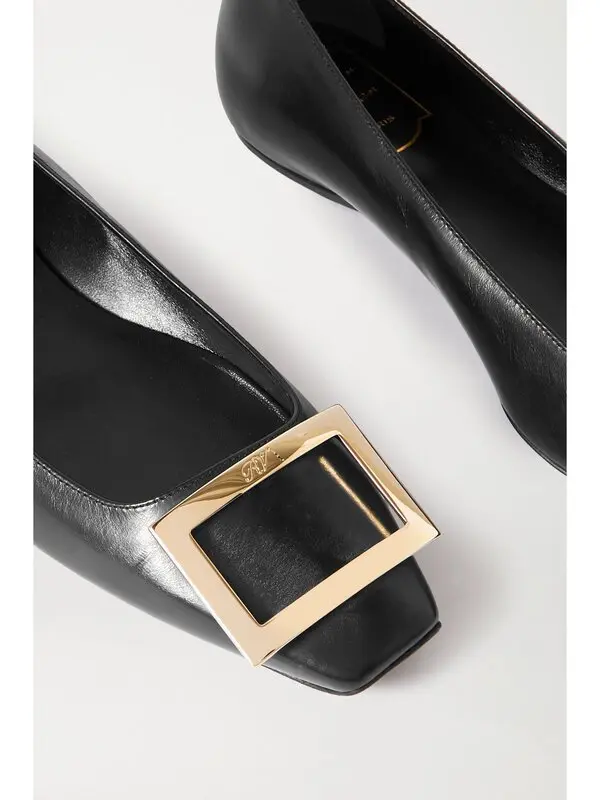 ROGER VIVIER Trompette Bellerine Ballet Flats - Black