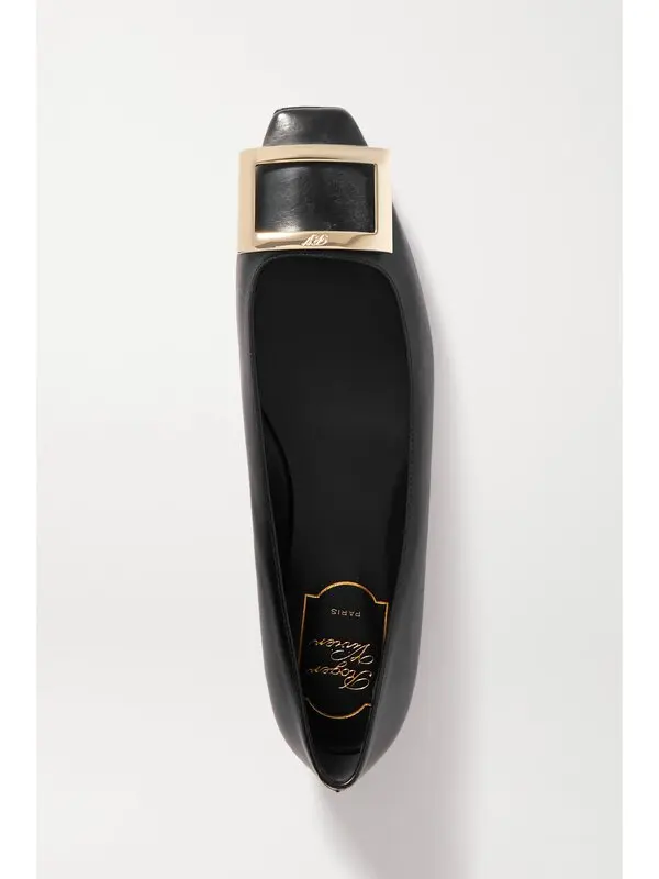 ROGER VIVIER Trompette Bellerine Ballet Flats - Black