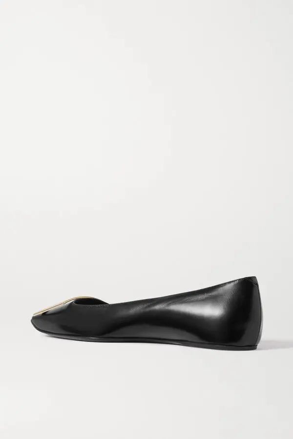 ROGER VIVIER Trompette Bellerine Ballet Flats - Black