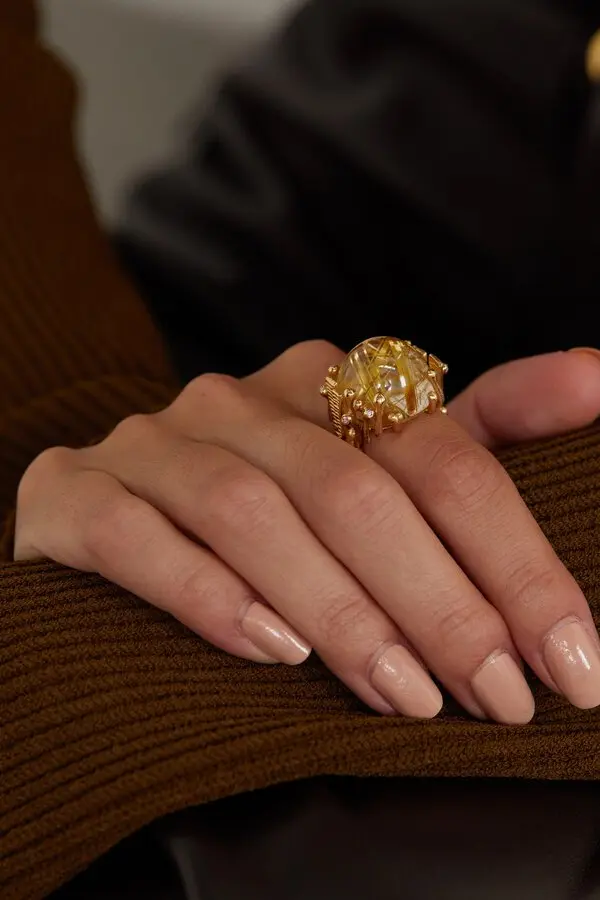 OLE LYNGGAARD COPENHAGEN Boho Quartz And Diamond 18-karat Ring