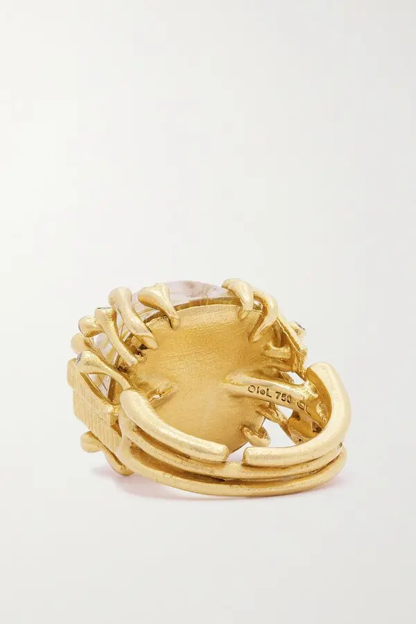 OLE LYNGGAARD COPENHAGEN Boho Quartz And Diamond 18-karat Ring