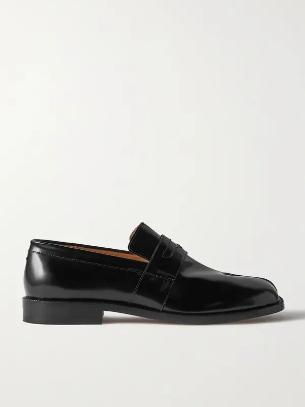 MAISON MARGIELA Tabi Glossed-leather Loafers