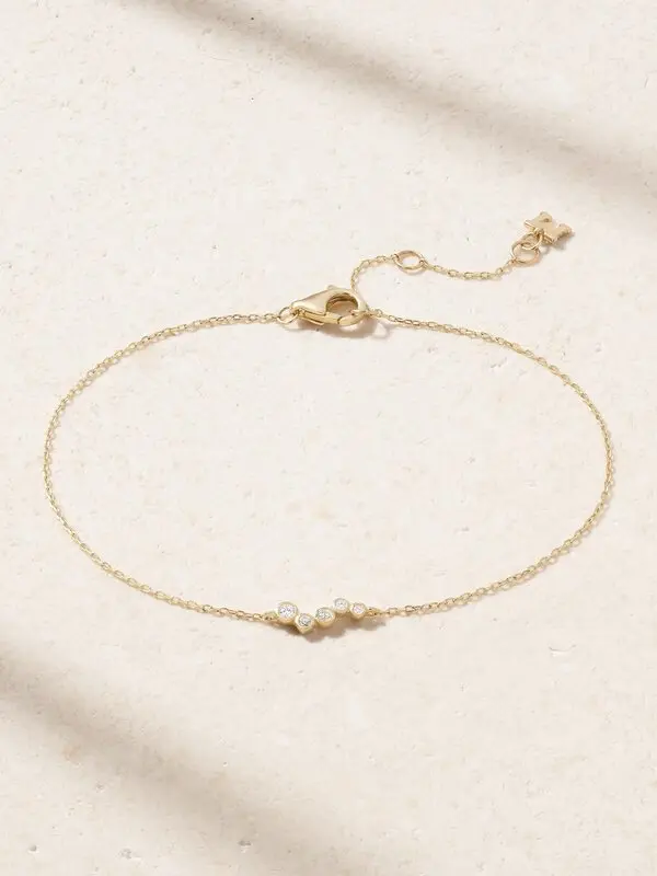 Mateo Wave 14-karat Diamond Bracelet - Gold