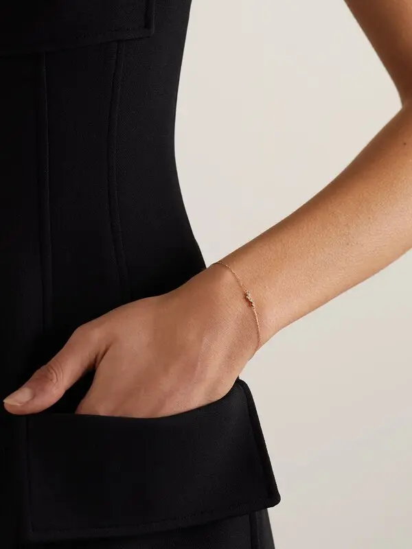 Mateo Wave 14-karat Diamond Bracelet