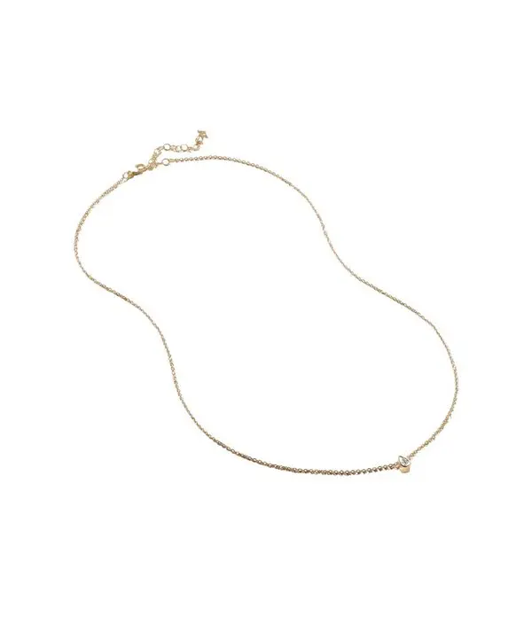 Mateo Pear-cut Diamond Necklace - Gold