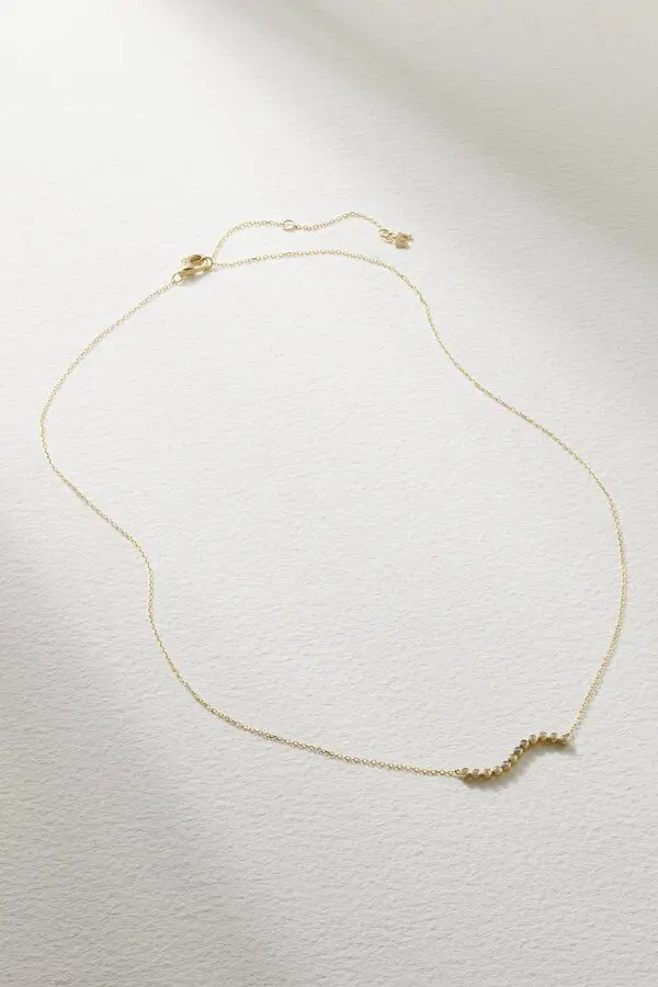 Mateo Wave 14-karat Diamond Necklace