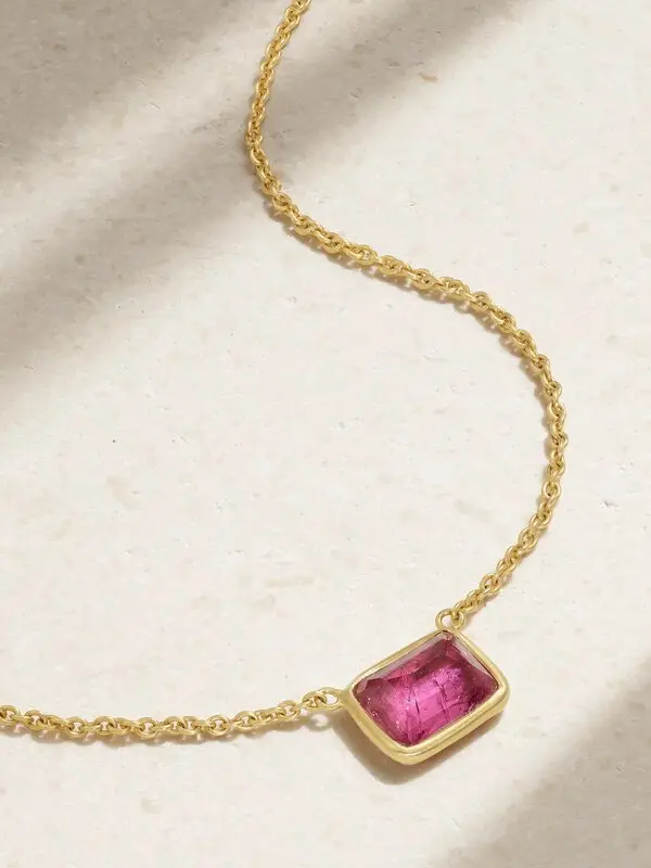 PIPPA SMALL 18-karat Tourmaline Necklace - Gold