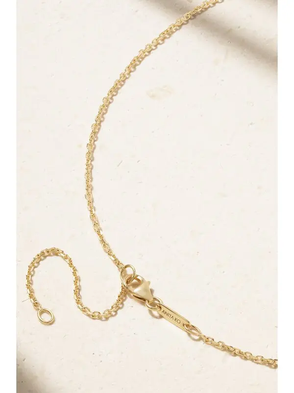 ANITA KO Initial 18-karat Diamond Necklace
