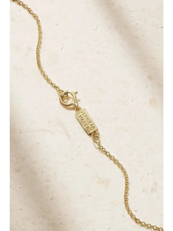 JENNIFER MEYER Initial 18-karat Diamond Necklace