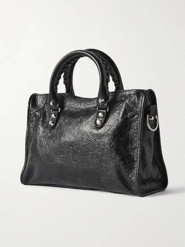Balenciaga Le City Medium Textured-leather Tote - Black