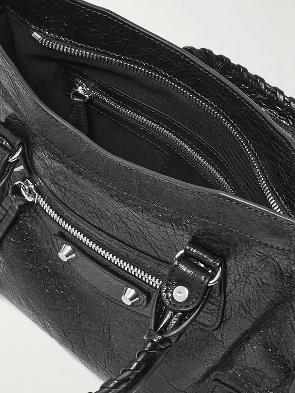 Balenciaga Le City Medium Textured-leather Tote - Black