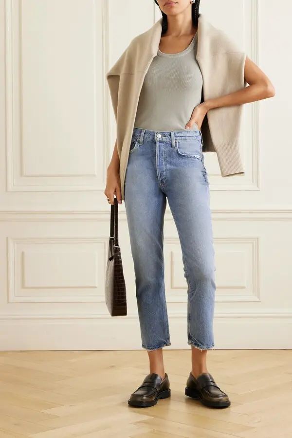 AGOLDE Riley Cropped High-rise Jeans