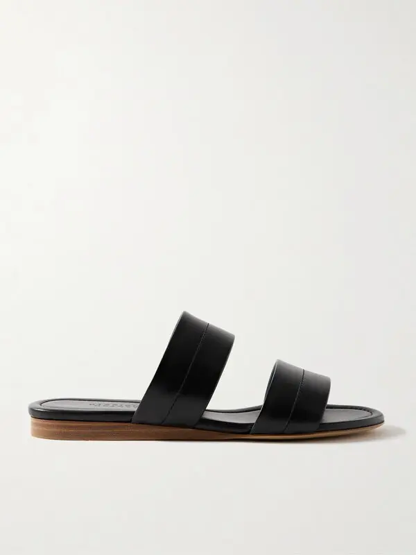 Gabriela Hearst Lora Leather Slides - Black