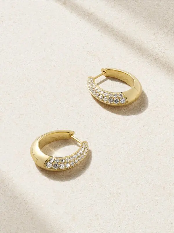 ANITA KO 18-karat Diamond Hoop Earrings