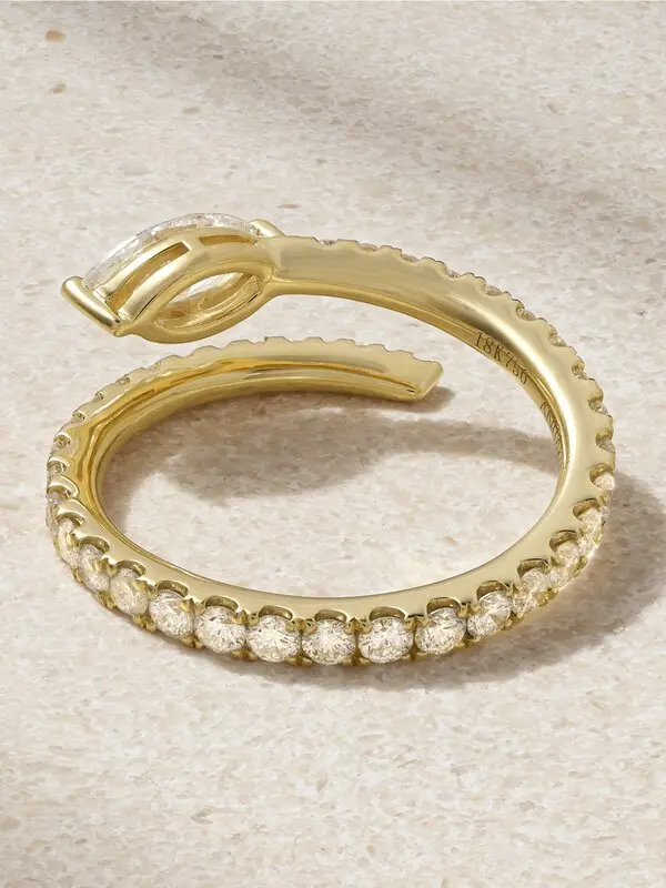 ANITA KO 18-karat Diamond Marquise Ring - Gold