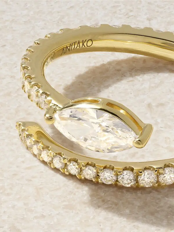 ANITA KO 18-karat Diamond Marquise Ring - Gold