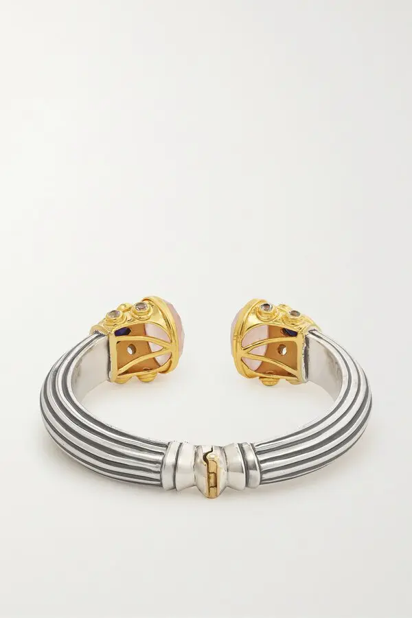 AMRAPALI LONDON Plated Sterling Silver Multi-stone Cuff