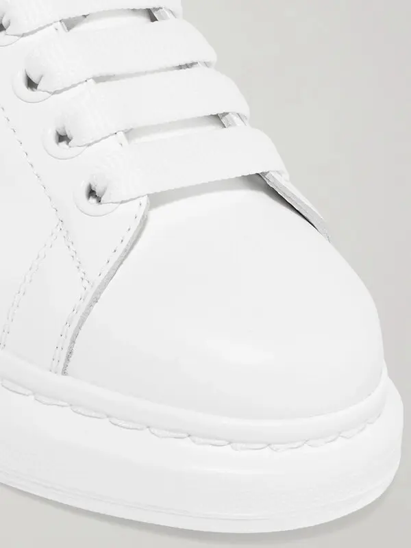 Alexander McQueen Metallic-trimmed Leather Sneakers