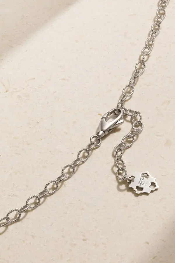 Buccellati Blossom Sterling Gold-plated, Jasper, And Diamond Necklace