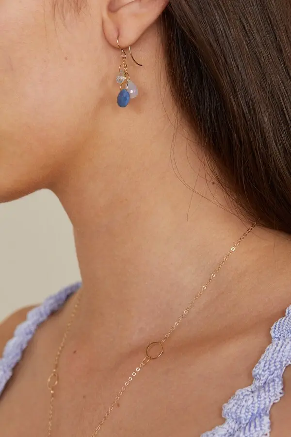 MELISSA JOY MANNING 14-karat Recycled Multi-stone Drop Earrings