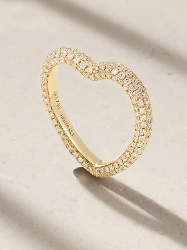 ANITA KO 18-karat Diamond Heart Ring - Gold