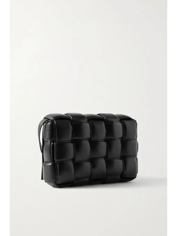 Bottega Veneta Cassette Medium Padded Intrecciato Leather Bag - Black