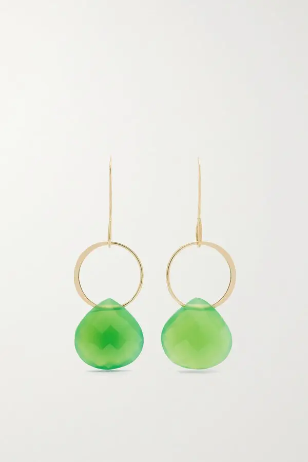 MELISSA JOY MANNING 14-karat Recycled Chrysoprase Dangle Earrings - Gold