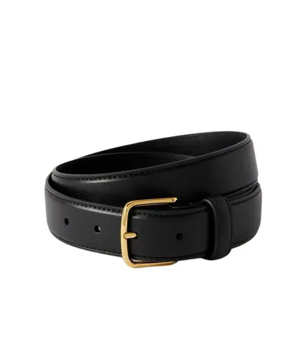 THE ROW Leather Belt - Black