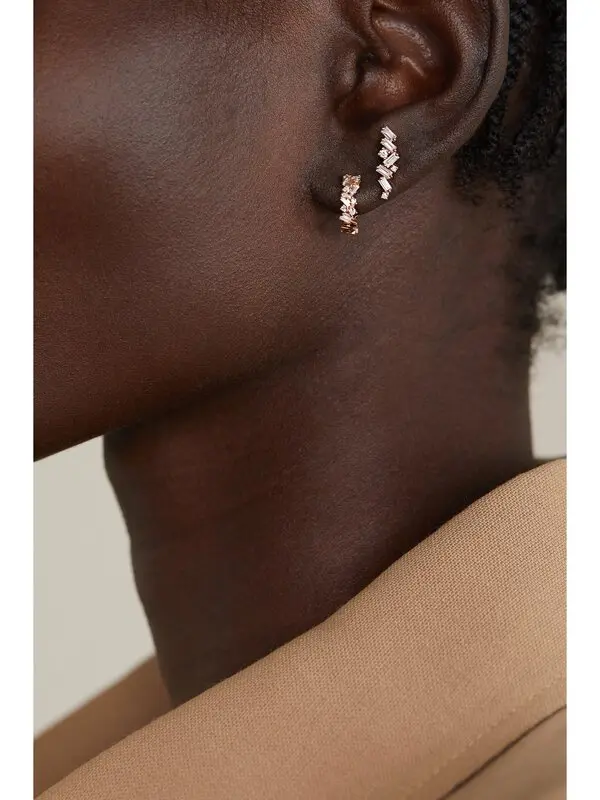 SUZANNE KALAN 18-karat Diamond Stud Earrings