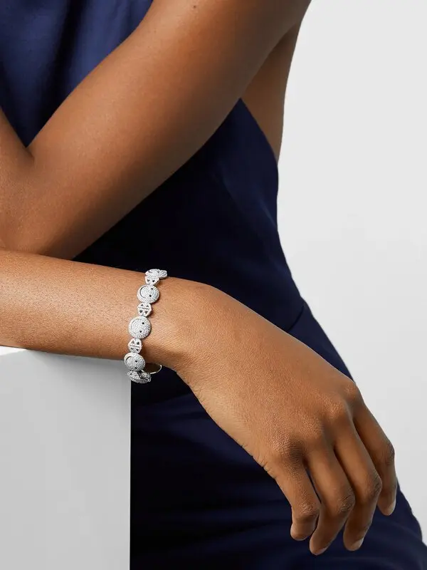 LORRAINE SCHWARTZ 18-karat White Diamond '2b Happy' Bracelet