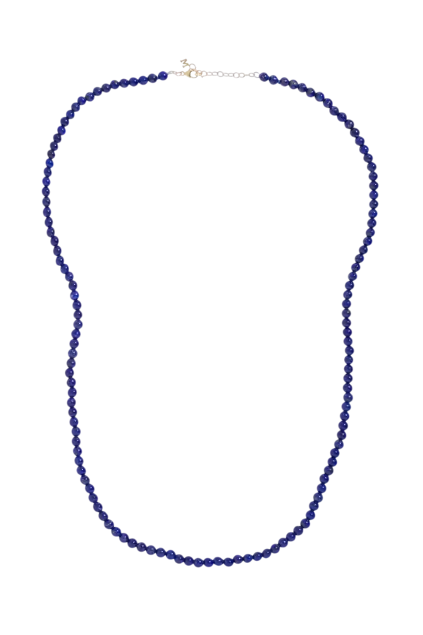 Mateo 14-karat Lapis Lazuli Beaded Necklace - Gold