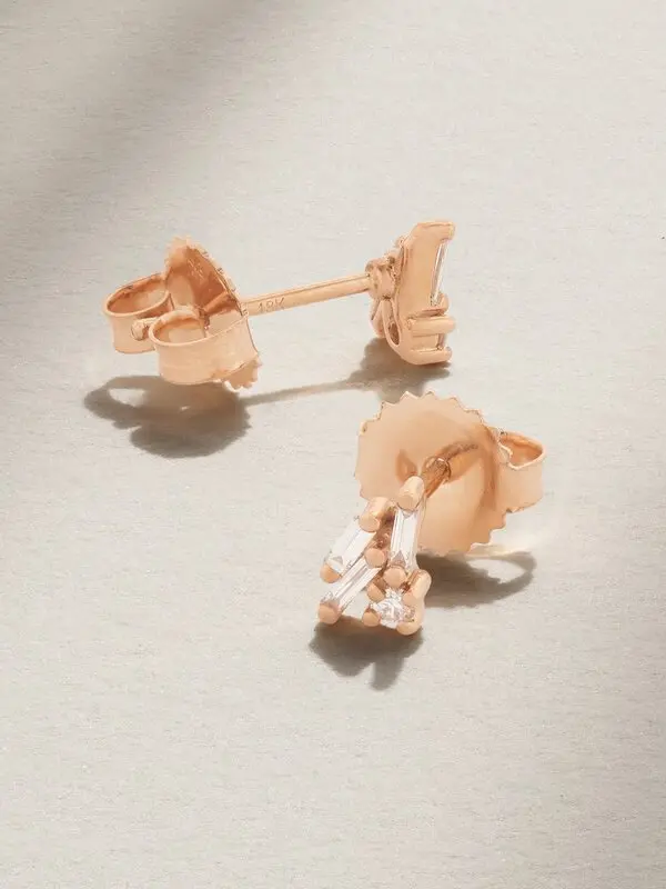 SUZANNE KALAN 18-karat Diamond Fireworks Earrings