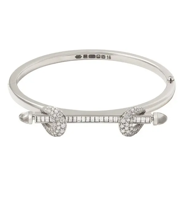 ANANYA Chakra Icon Diamond And Quartz Bangle - Gold