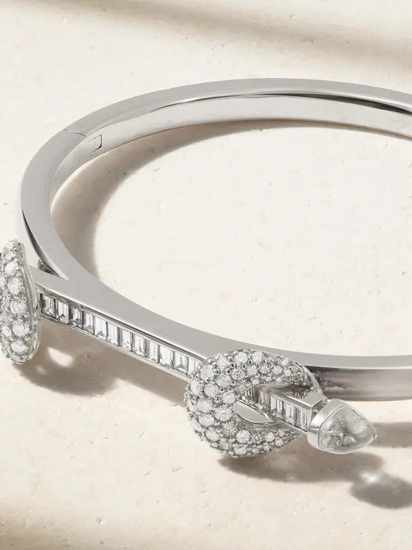 ANANYA Chakra Icon Diamond And Quartz Bangle - Gold