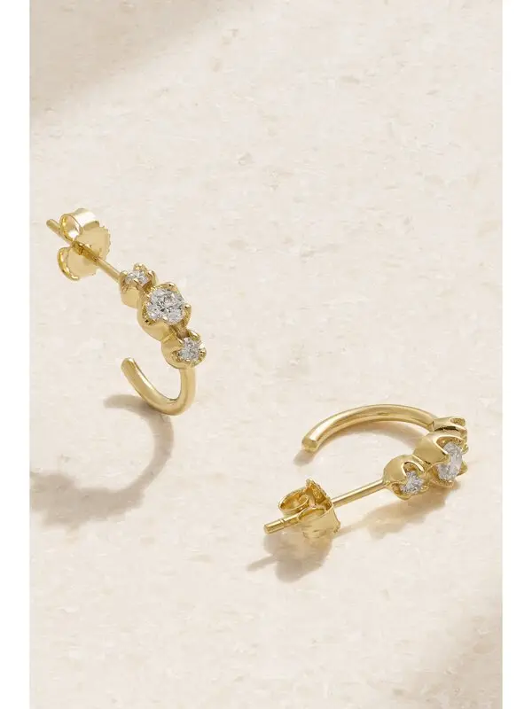 JENNIFER MEYER 18-karat Diamond Hoop Earrings
