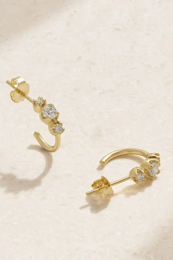 JENNIFER MEYER 18-karat Diamond Hoop Earrings
