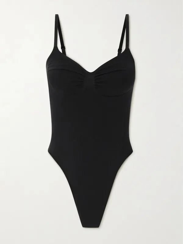 SKIMS Seamless Sculpt Thong Bodysuit - Black