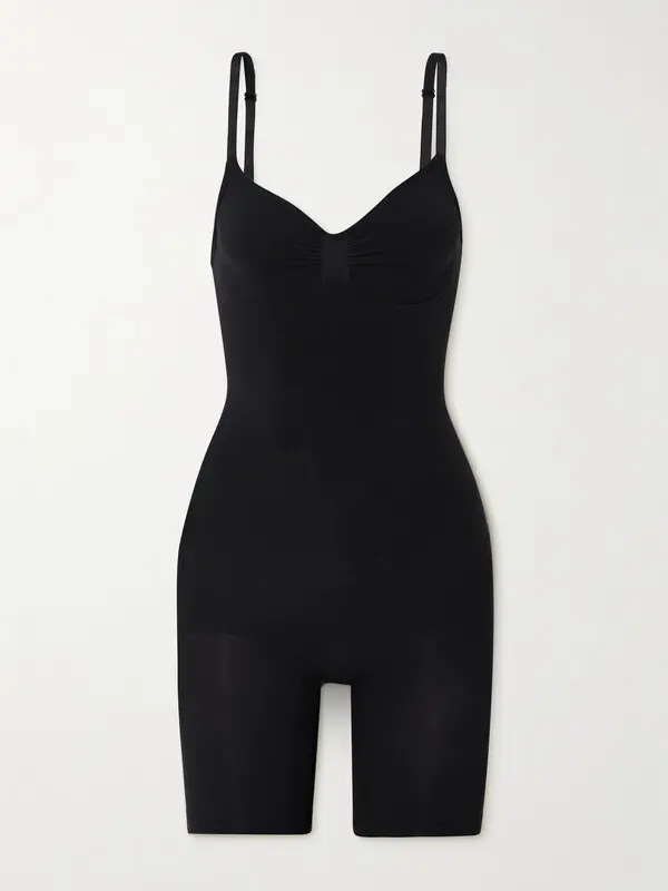 SKIMS Seamless Sculpt Mid Thigh Bodysuit - Black
